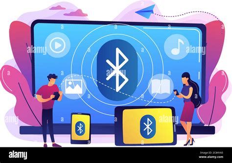 Bluetooth Connection Concept Vector Illustration Stock Vector Image Art Alamy