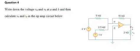 [solved] write down the voltage va and vb at a and b and th