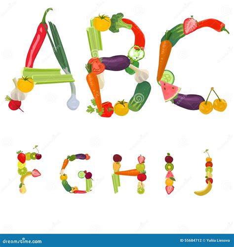 Alfabeto Hecho De Frutas Y Verdura Foto De Archivo Imagen De Sano My Xxx Hot Girl