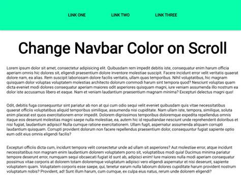 Change Navbar Color On Scroll JavaScript CodeHim