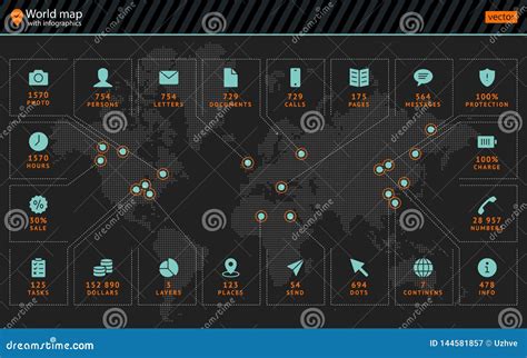 Manche El Mapa Conceptual Moderno Del Vector Ilustración del Vector