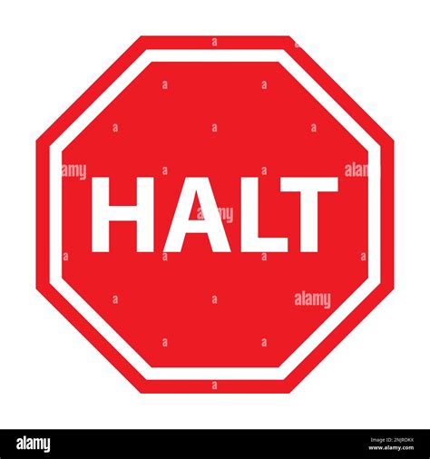 Halt Traffic Sign Icon Vector For Graphic Design Logo Website Social