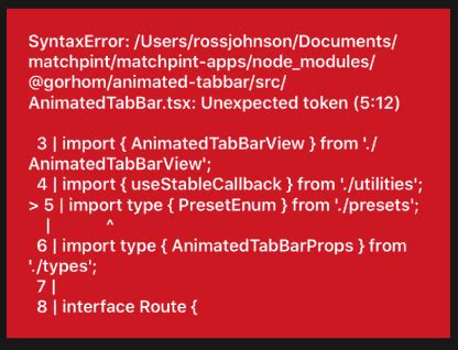 I Can T Do With Js Issue Gorhom React Native Animated Tabbar