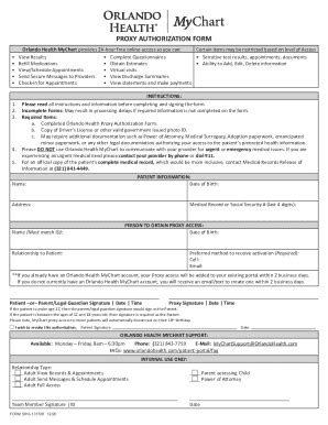 Fillable Online PROXY AUTHORIZATION FORM Fax Email Print PdfFiller