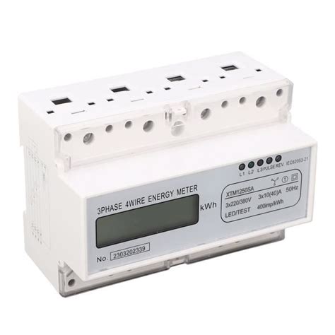 Rom Compteur DÉnergie Triphasé À 4 Fils Compteur DÉnergie 3 Phases 4