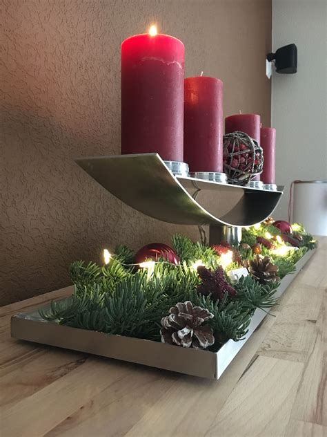 Adventskranz Metall Edelstahl Unikat Adventskranz Metall