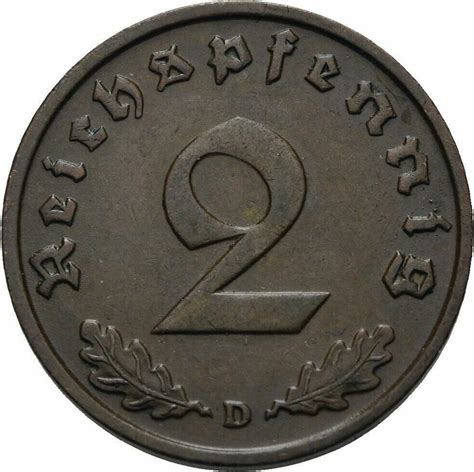 2 REICHSPFENNIG MÜNZE BRIEFMARKE ADOLF HITLER WK II DEUTSCHES REICH eBay