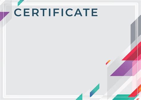 Premium Vector Design Template Certificate Blank Space
