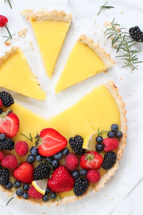 Lemon Tart With Rosemary Shortbread Crust — Elisabeth And Butter