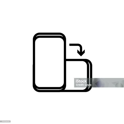 Rotate Smartphone Or Cellular Phone Icon Vector Icon 10 Eps Stock