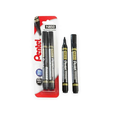 Pentel N Permanent Marker Pen Bullet Point Black Ink Blister Of Etsy