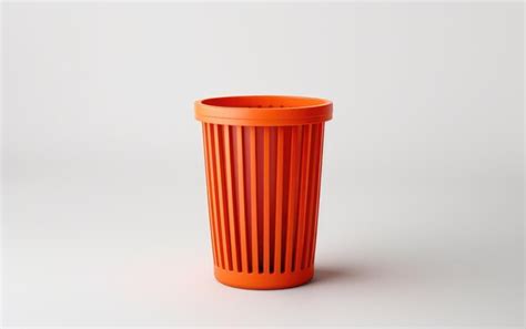 Premium AI Image Garbage Bin With Lid On White Background