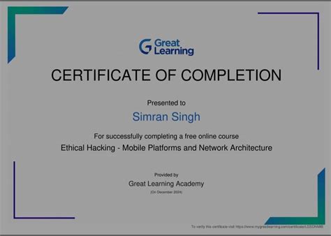 I Have Completed My Ethical Hacking Course Simran Kumari