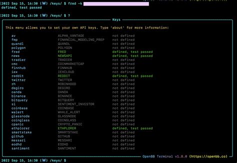 Bug OpenBB Terminal Do NOT Accept API From FRED Issue OpenBB Finance OpenBB GitHub