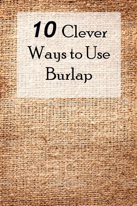 10 Burlap Projects That You Havent Already Seen Burlap Projects