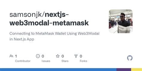 Github Samsonjknextjs Web3modal Metamask Connecting To Metamask