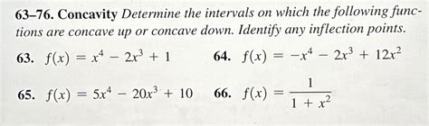 63 76 ﻿concavity Determine The Intervals On Which