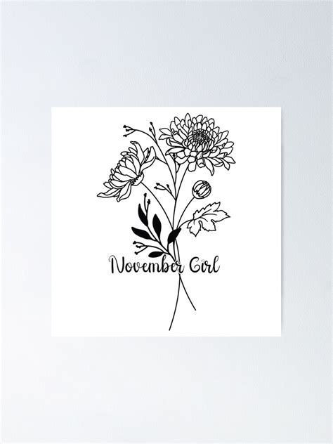 November Girl Poster For Sale By Scookscm Redbubble