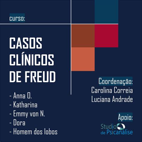 Curso Casos Clínicos De Freud Studio De Psicanálise