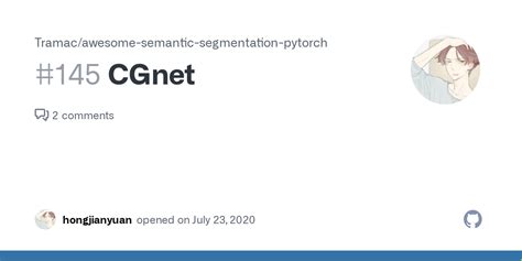 CGnet Issue Tramac Awesome Semantic Segmentation Pytorch GitHub