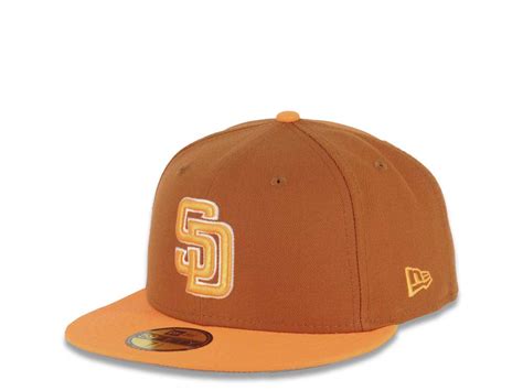 San Diego Padres New Era Mlb 59fifty 5950 Fitted Cap Hat Dark Orange C