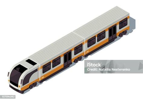 지하철 아이소메트릭 컬러 벡터 일러스트레이션입니다 도시 대중 교통 인포 그래픽 생태 도시 교통 지하철 지하철 흰색 배경에서 격리된 3d 개념을 학습 기차에 대한 스톡 벡터