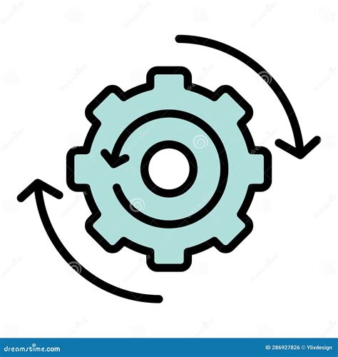 Vector De Icono Del Sistema De Engranajes Stock De Ilustración
