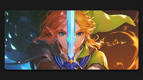 The Legend Of Zelda With Master Sword Xxl Gaming Desk Mat Upood