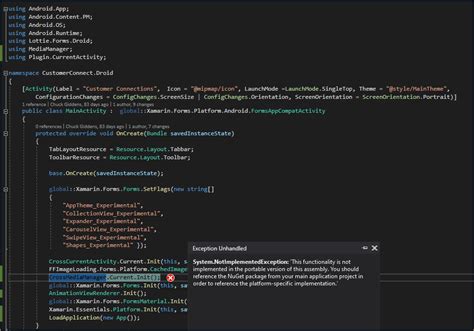 init does not work anywhere · issue 769 · baseflow xamarinmediamanager