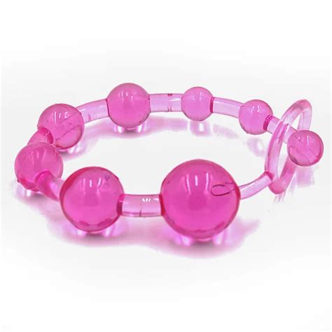 Jelly Anal Beads Orgasm Vagina Plug Play Pull Ring Ball Anal Stimulator