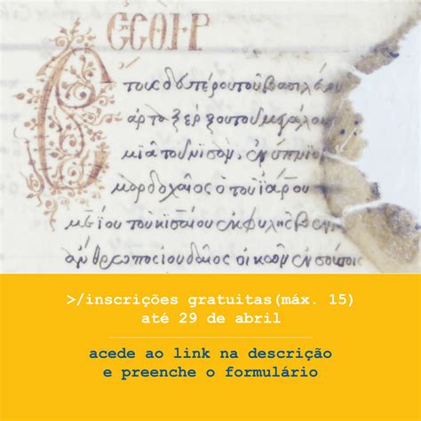 Webinário de Introdução à Crítica Textual Grega