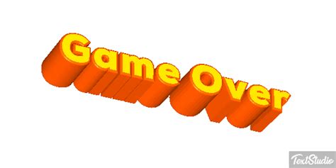 Game Over Word Animated  Logo Designs