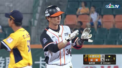 0921 兄弟 Vs 統一 九局下，高志綱擊出二壘安打 Youtube
