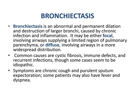 Bronchiectasis Pptx