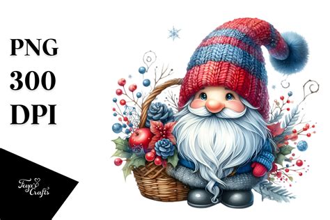 Vibrant Winter Gnome Png Graphic By Anastasia Feya · Creative Fabrica