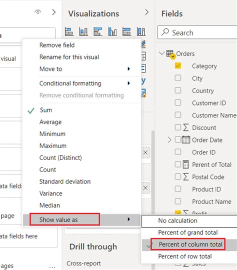 Power Bi Show Value As Percentage Of Grand Total Printable Forms Free