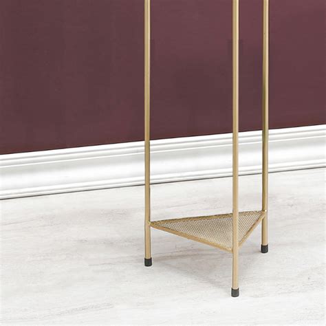 Buy Soga 4x 2 Layer 81cm Gold Metal Plant Stand With Blue Flower Pot