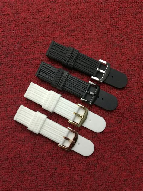 Watch Accessories Silicone Strap 22mm Flat Rubber Strap Generic Brand