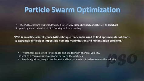 Particle Swarm Optimization Pptx