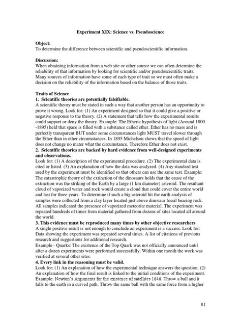 e19m science vs pseudo updated 06 2014 pdf pseudoscience experiment