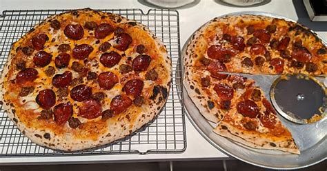 Pepperoni Spicy Italian Sausage On Fresh Mozzarella With Porcini Cream