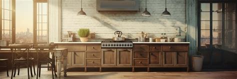 Premium AI Image Web Banner Image Of A Kitchen Website Flat Design