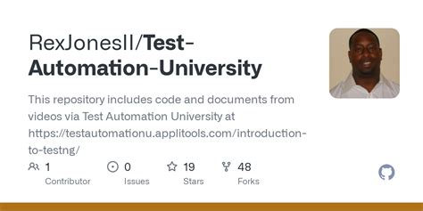 GitHub RexJonesII Test Automation University This Repository Includes Code And Documents From