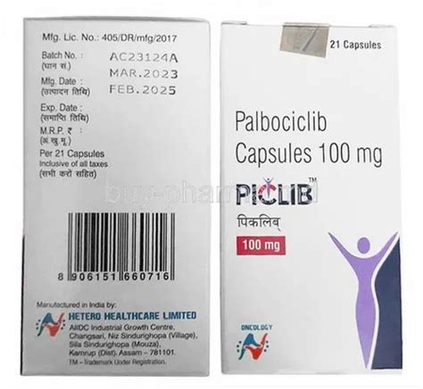 Piclib Palbociclib 125 Mg For Oncology Medicine Packaging Type