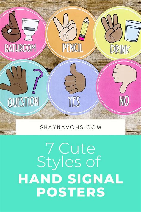 Free Printable Classroom Hand Signals