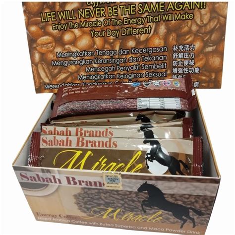 Sabah Miracle Coffee 1box 20sachets Energy Coffee For Men And Women