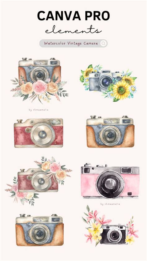 floral typewriter canva pro elements artofit