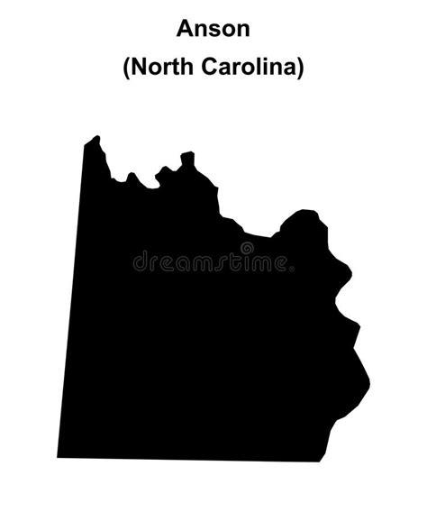 Anson Outline Map Stock Vector Illustration Of Empty 357459545