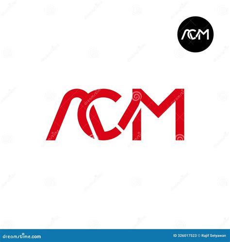 Acm Logo Letter Monogram Design Stock Vector Illustration Of