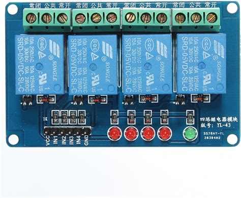 5v 4 Canaux Relais Module Shield Pour Arduino Pic Arm Dsp Avr
